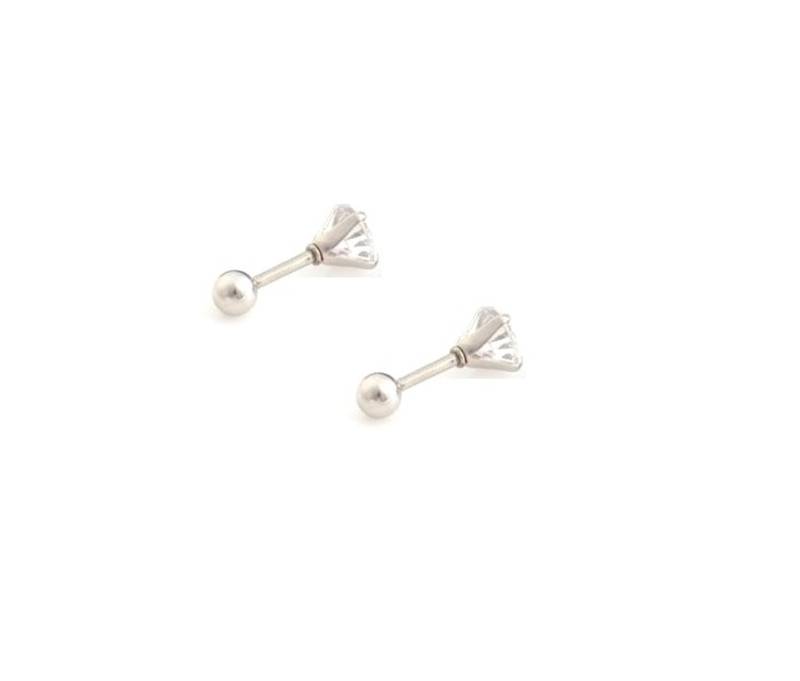 Buy Earrings for Men Boys Studs Silver Plain Piercing Bali Online