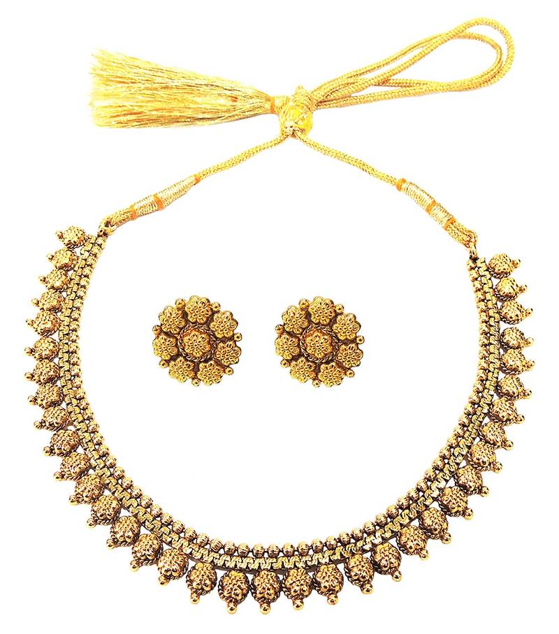 Buy Traditional Neck Fit Necklace Set Jewellery Women Jewellery Online
